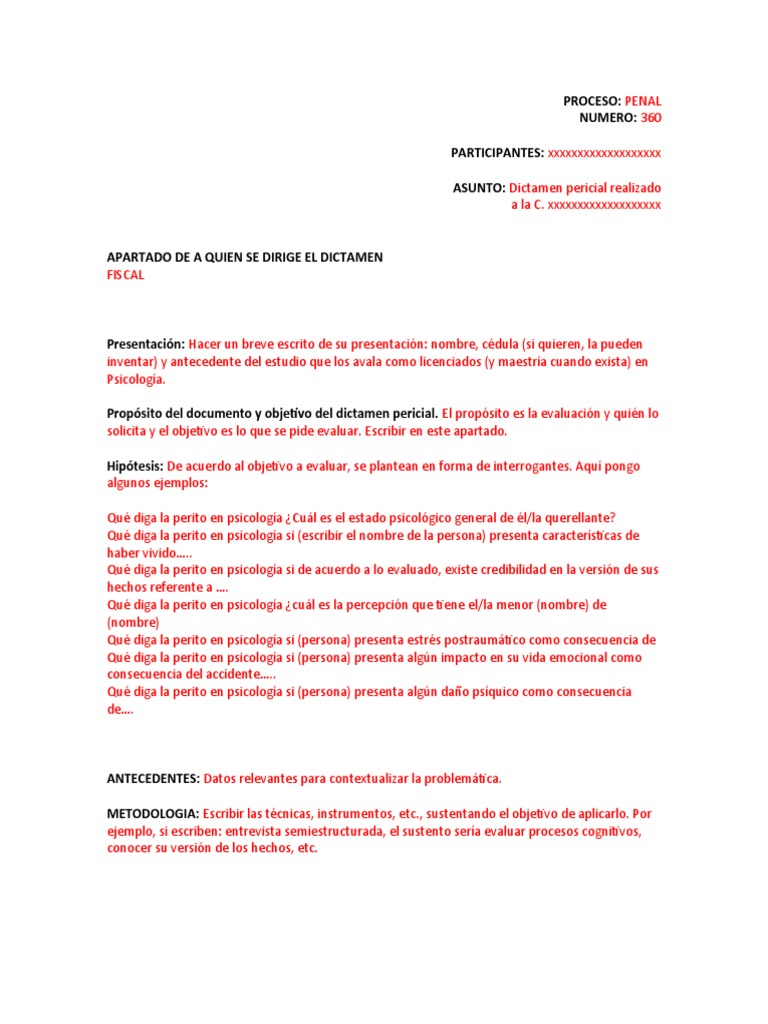 Estructura de Un Dictamen | PDF