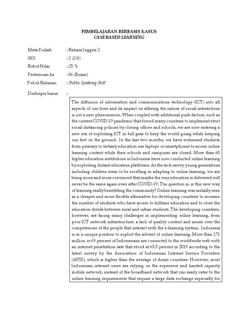 Case Based Learning | PDF | Educational Technology | Computer Network