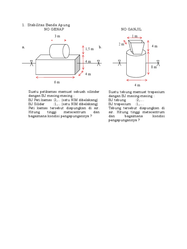 Stabilitas Benda Apung (Tugas) | PDF