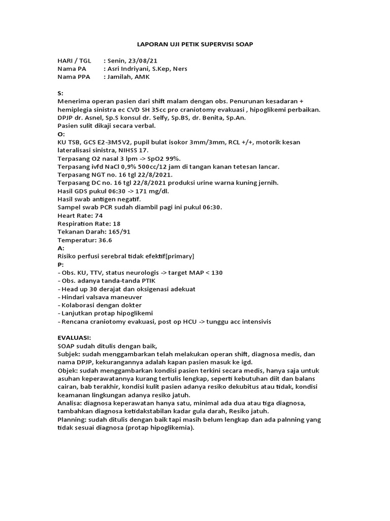 LAPORAN UJI PETIK Igd | PDF