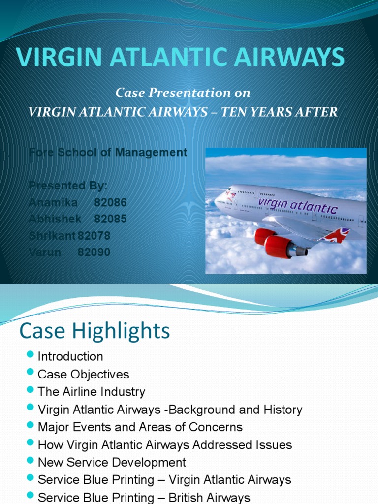 Case Presentation On Virgin Atlantic Airways - Ten Years After | PDF ...