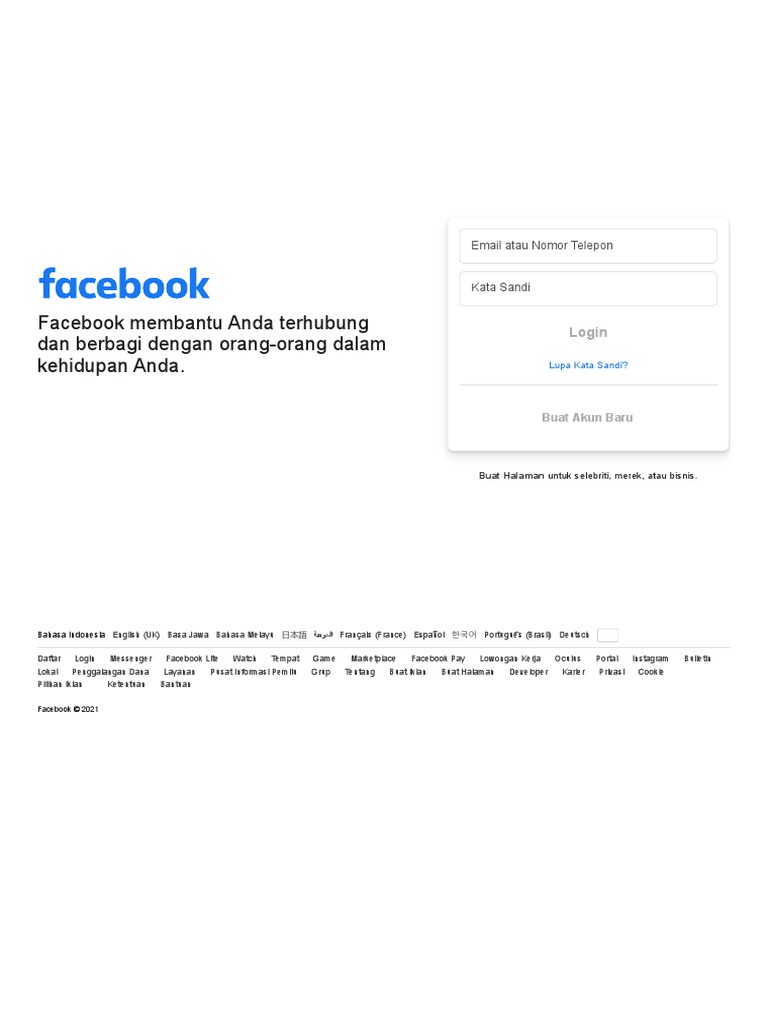 Facebook - Masuk Atau Daftar | PDF