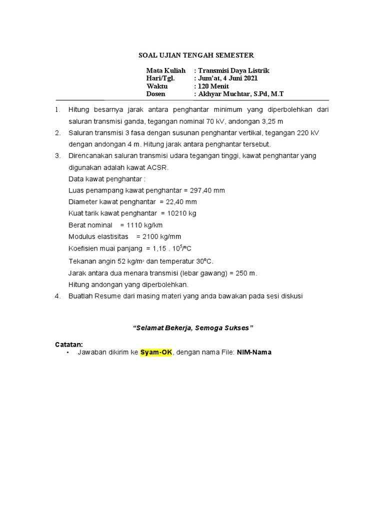 Soal Uas S1 Pte | PDF