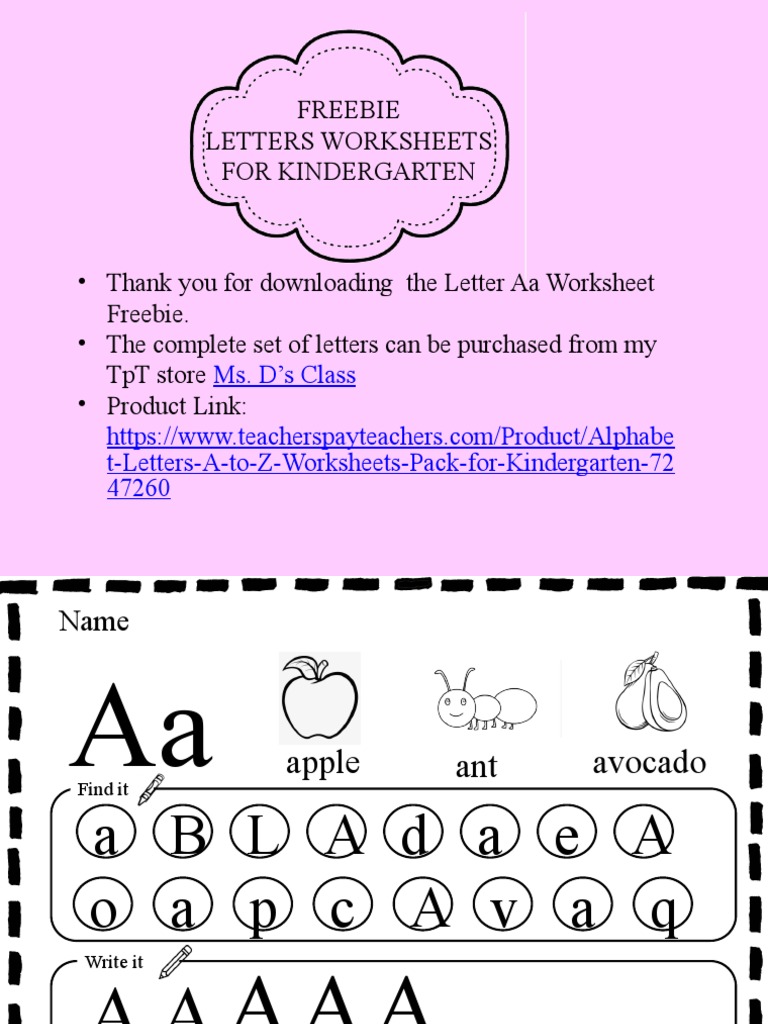 Tracing Worksheets Letters Freebie | PDF