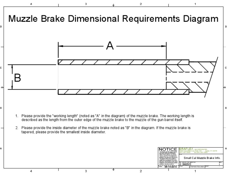 Muzzle Brake Dimensional Requirements Diagram: Graflex | PDF | Gun ...