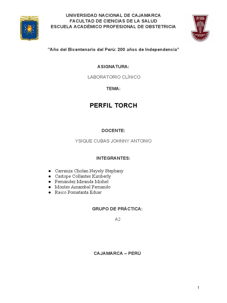 Perfil TORCH en Obstetricia | PDF | Herpes Simple | VIH