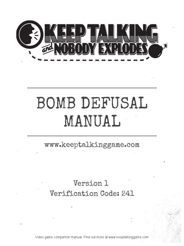 Bomb Defusal Manual | PDF