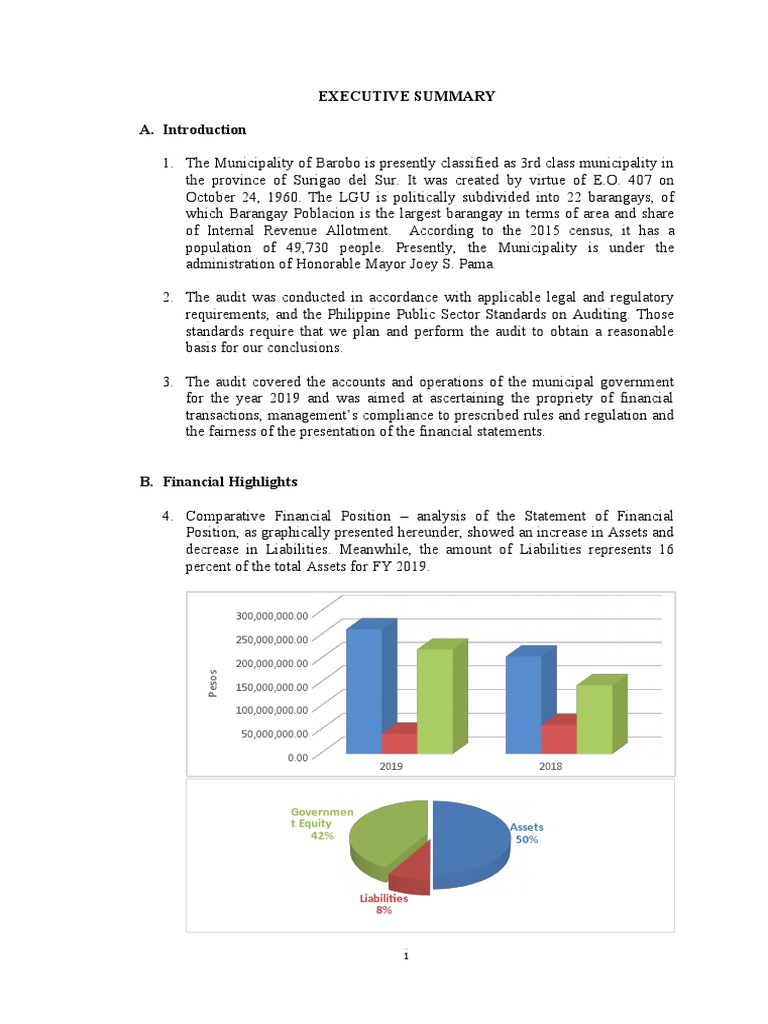 Executive Summary A. Introduction: Governmen T Equity 42% | PDF ...