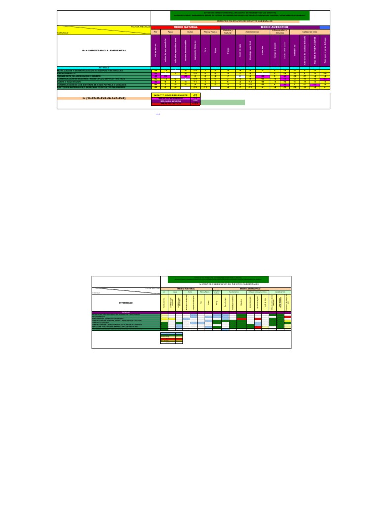 MATRIZ NEGATIVO Modificado | PDF | Agua | Degradación ambiental