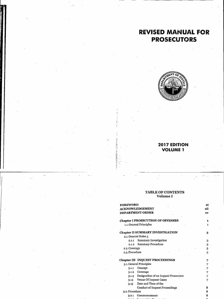 2017 Prosecutor's Manual | PDF