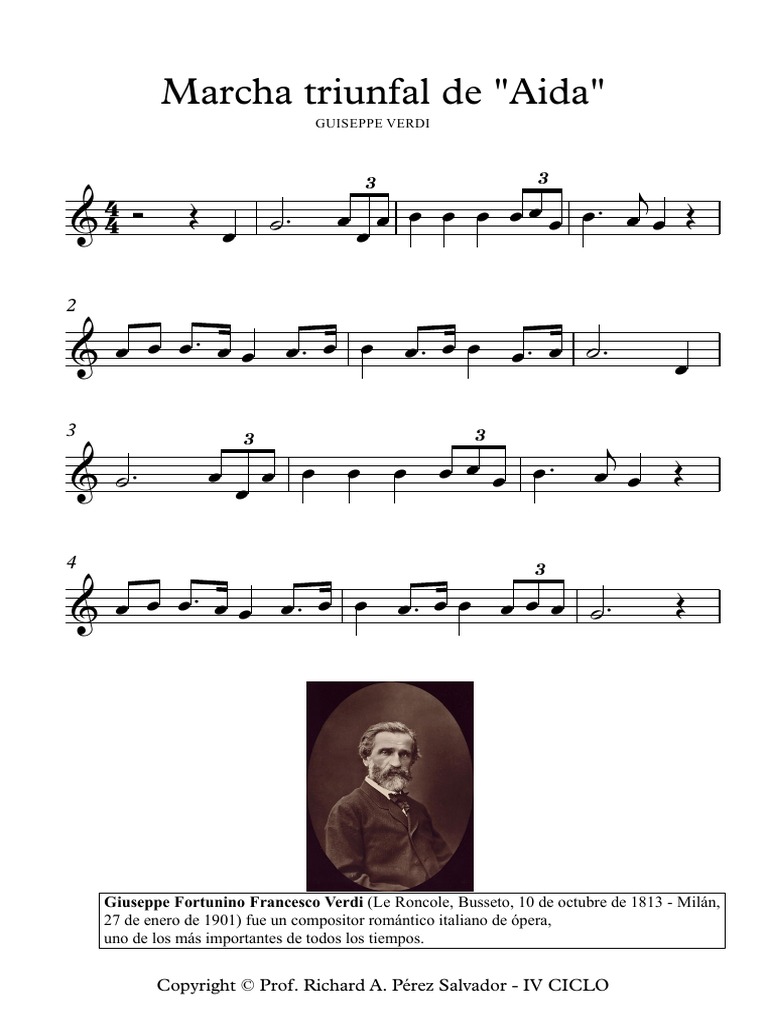 Partitura 1marcha Aida | PDF