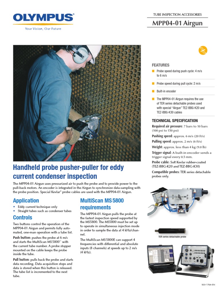 Handheld Probe Pusher-Puller For Eddy Current Condenser Inspection ...