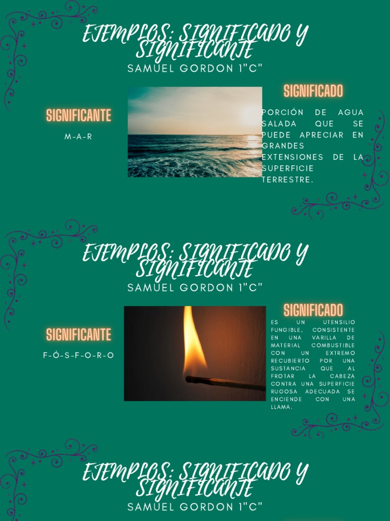 Ejemplos Significado y Significante 1 | PDF
