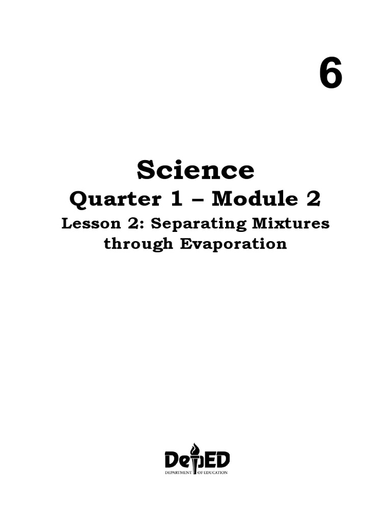 Science 6 Module 2 | PDF | Water | Learning