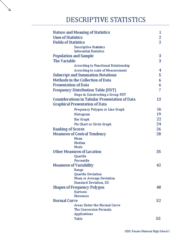 Descriptive Statistics | PDF | Statistics | Level Of Measurement