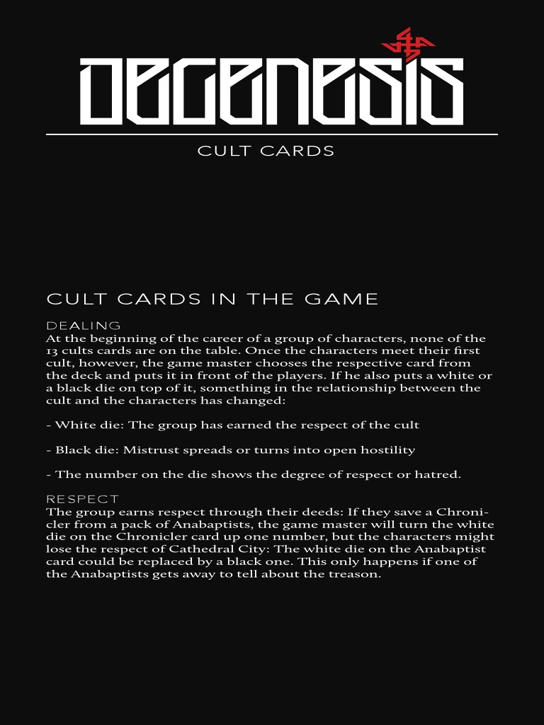 Cult Cards Rules en | PDF | Games & Activities | Law