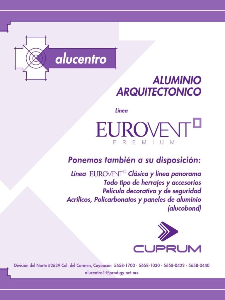 Aluminio Arquitectonico - Eurovent - Premium | PDF
