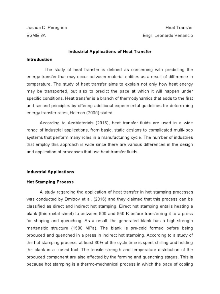 Written Report in Heat Transfer | PDF | Heat Transfer | Heat