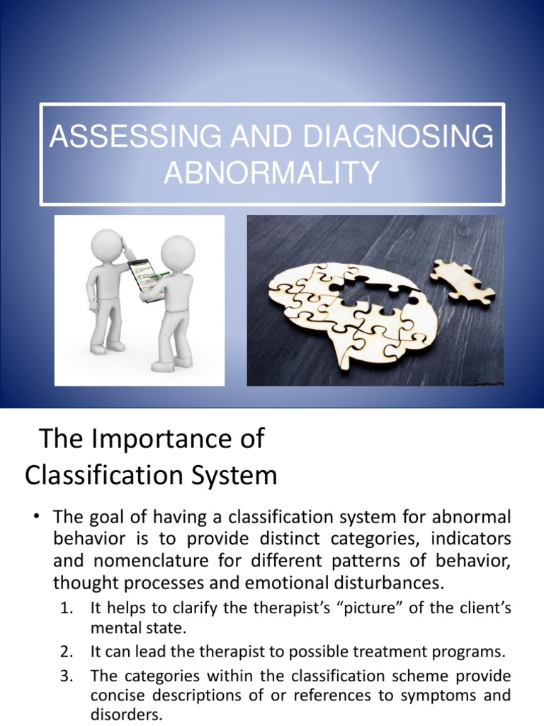 Module 3 - Assessing and Diagnosing Abnormality | PDF | Mental Disorder ...
