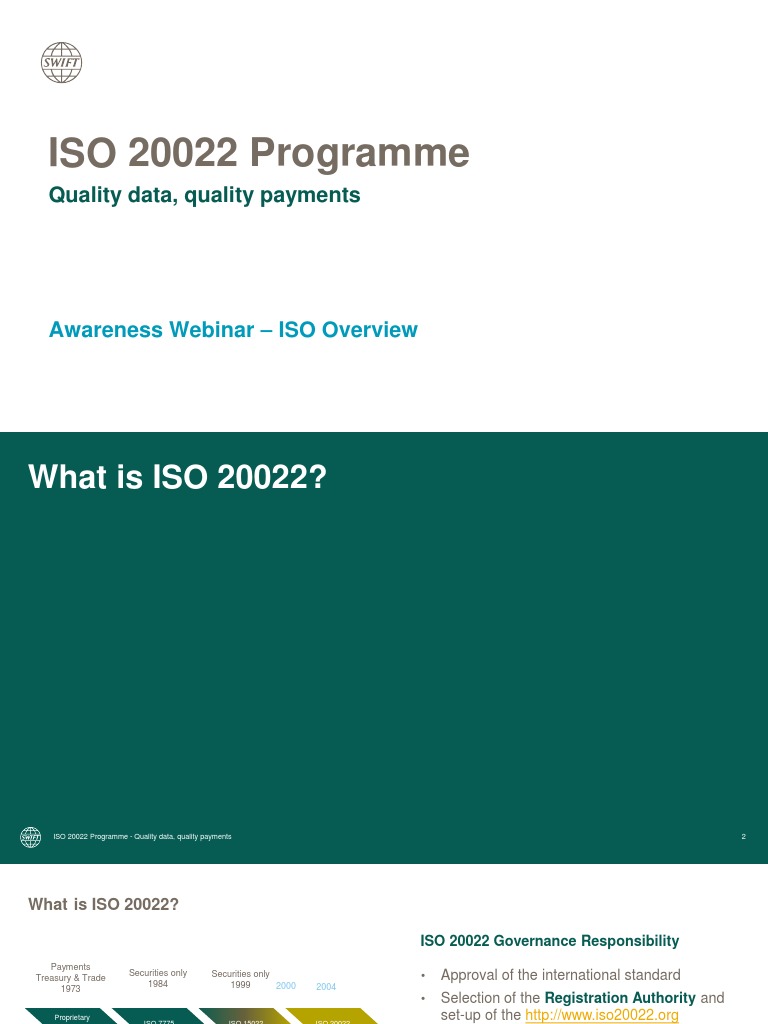 Swift Iso20022 New Adoption Overview 2020 Slides En01 | PDF | Banks ...
