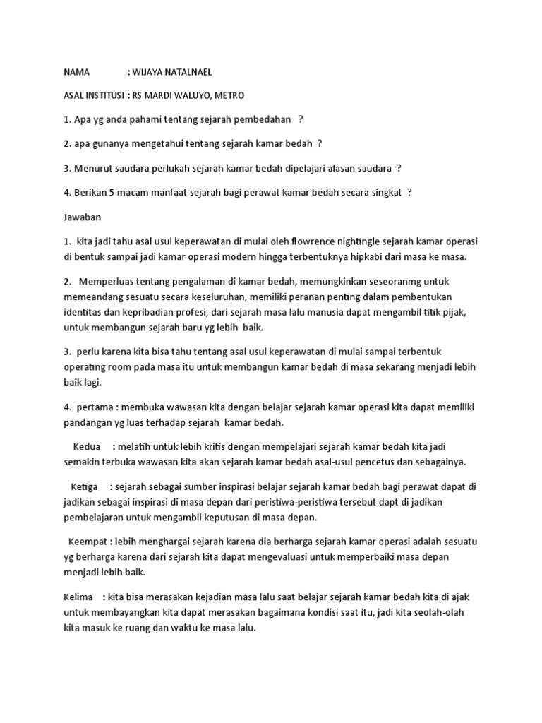 Pertanyaan No. 4 Hipkabi | PDF