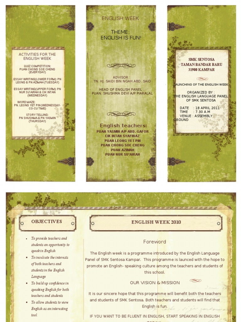 Brochure English Week - Intan | Download Free PDF | Communication ...