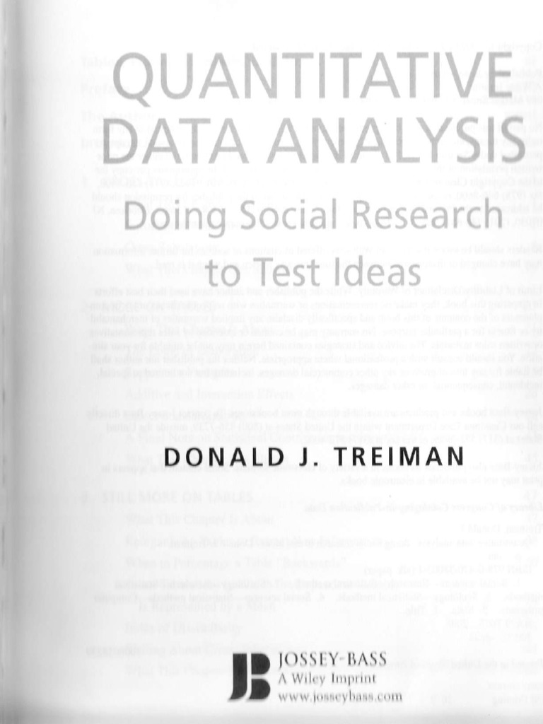 Quantitative Data Analysis - Doing Social Research To Test Ideas ...