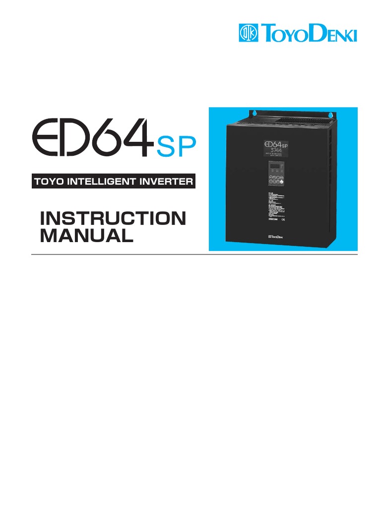 ED64 SP Instruction Manual | PDF | Power Inverter | Power Supply
