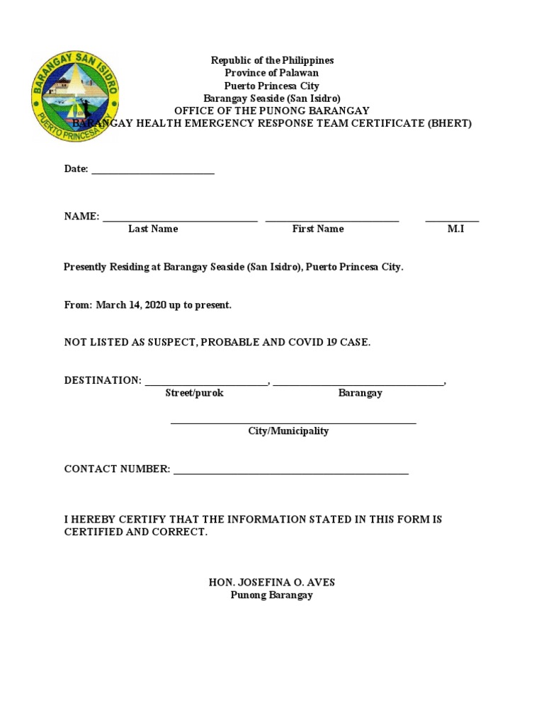 BHERT Certificate | PDF