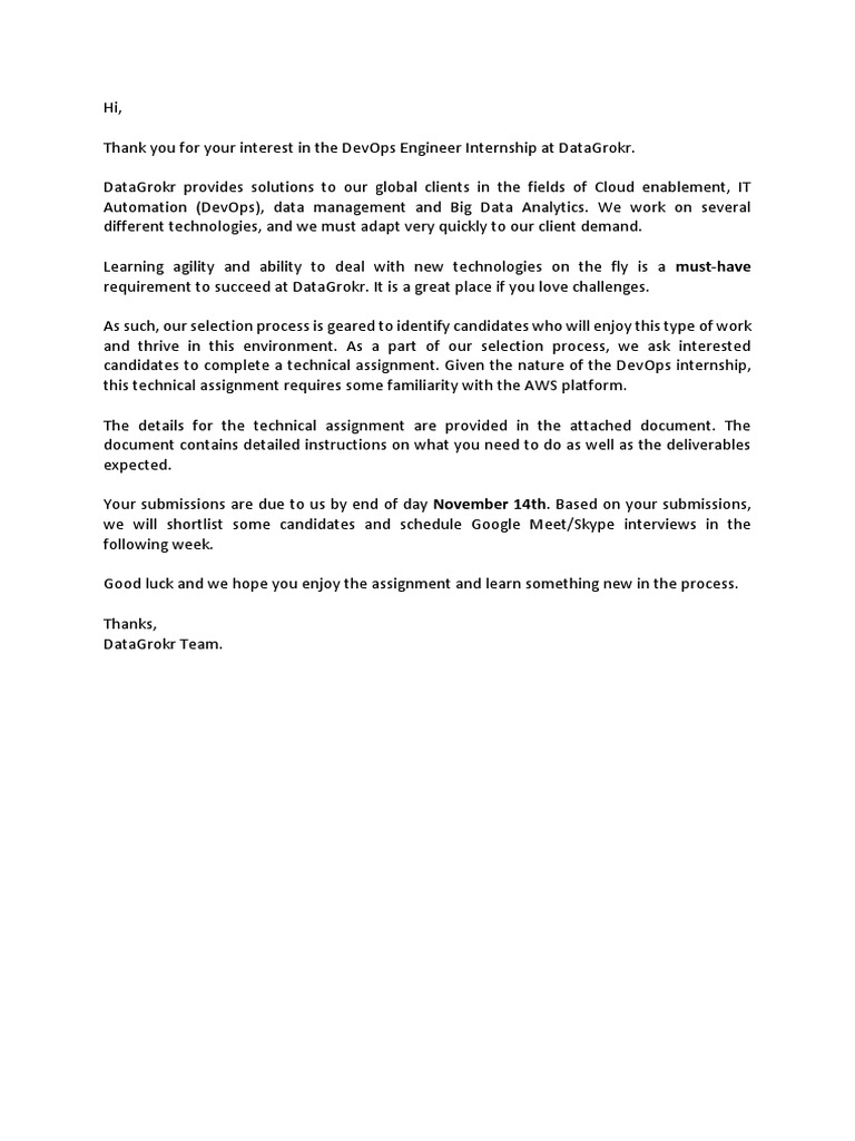 DevOps Intern Assignment - Nov2021 | PDF | Amazon Web Services | Json