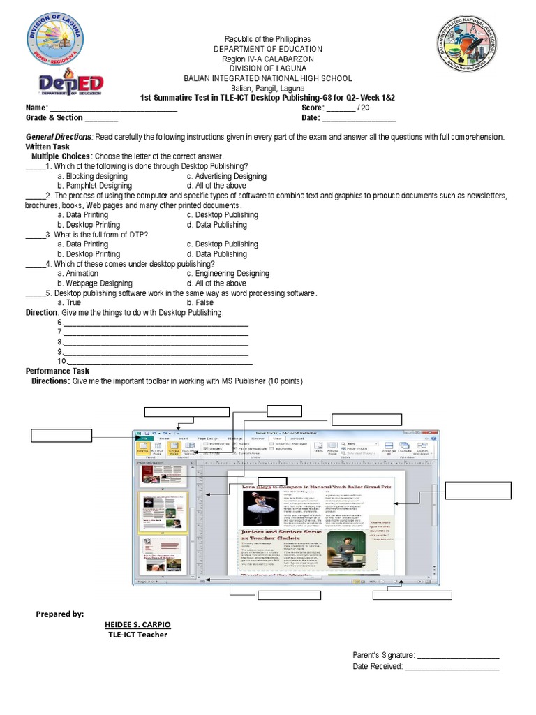 General Directions: Read Carefully The Following Instructions Given in ...