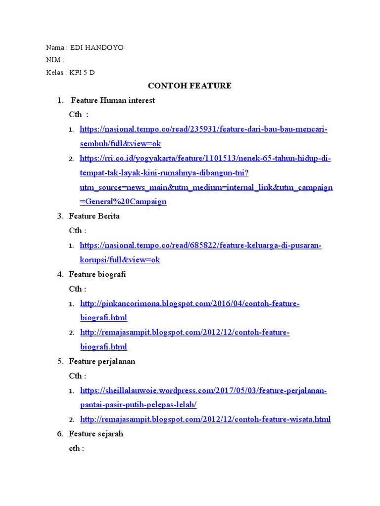 Contoh Feature | PDF