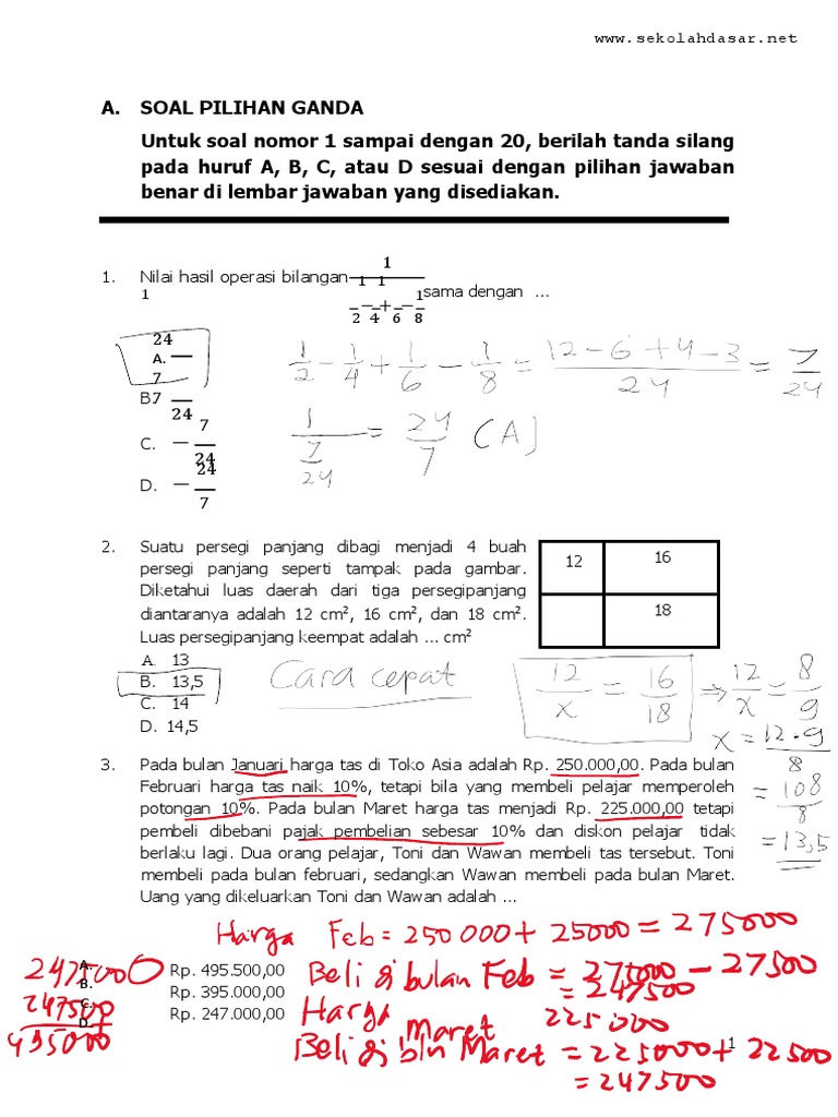 Soal KSN Matematika SD | PDF