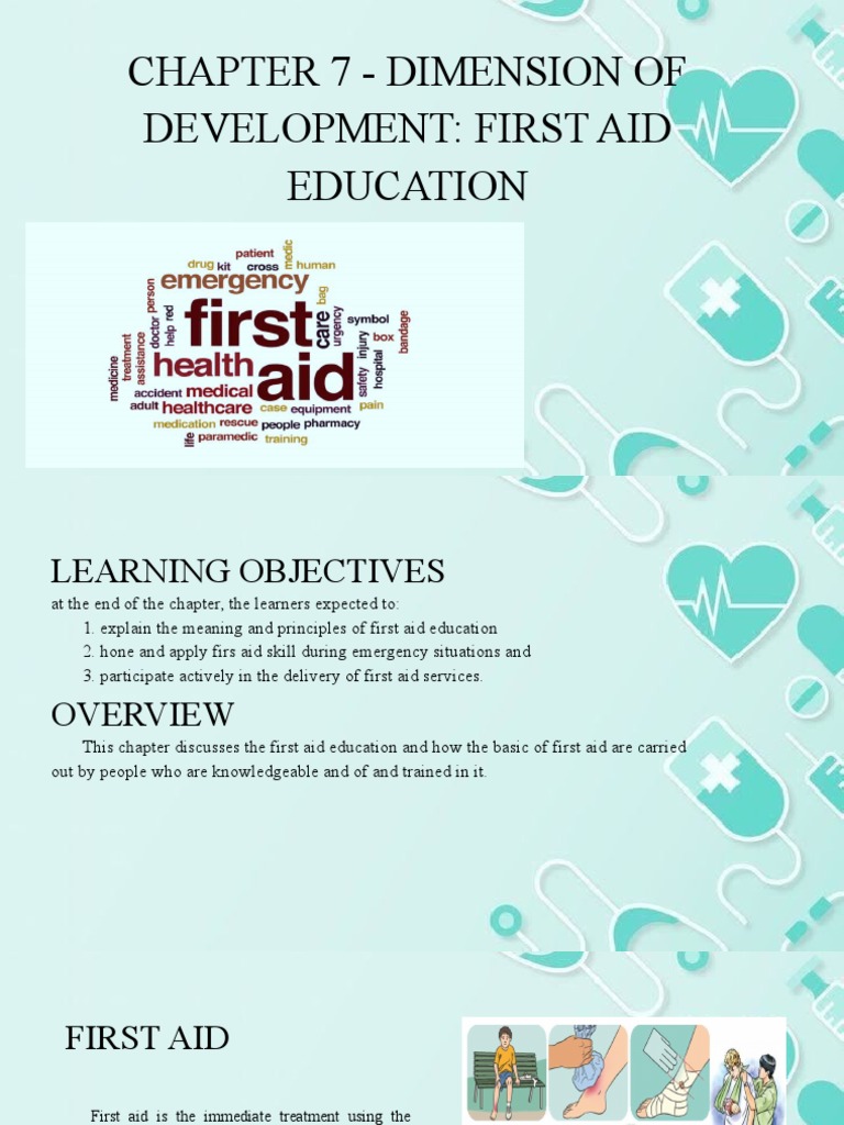 Chapter 7 - DIMENSION OF DEVELOPMENT: FIRST AID EDUCATION | PDF | First ...