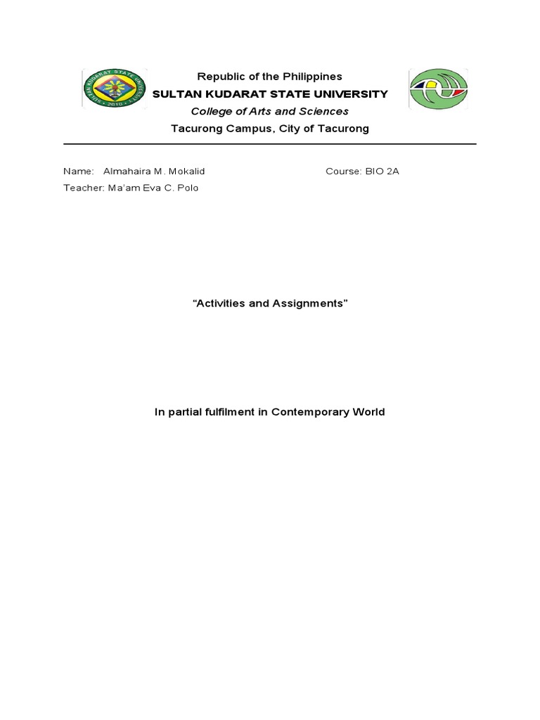 ASSIGNMENT AND ACTIVITIES in Contemp Final | PDF | Poverty & Homelessness | Poverty