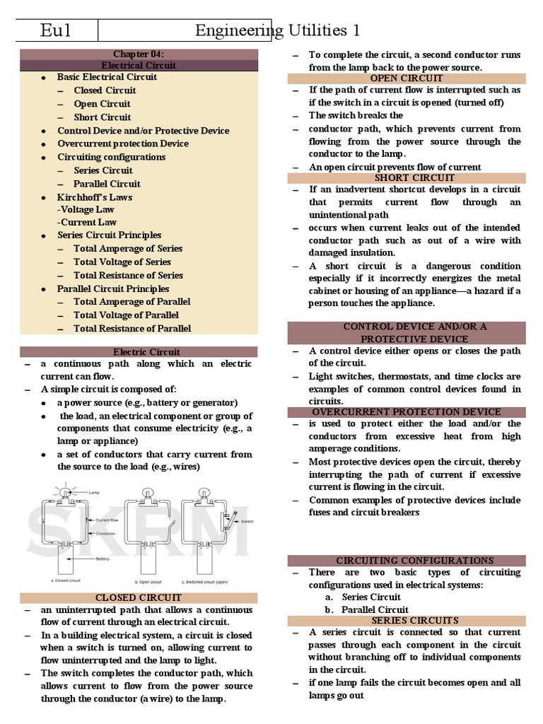 Engineering Utilities 1 | PDF | Electrical Network | Series And ...