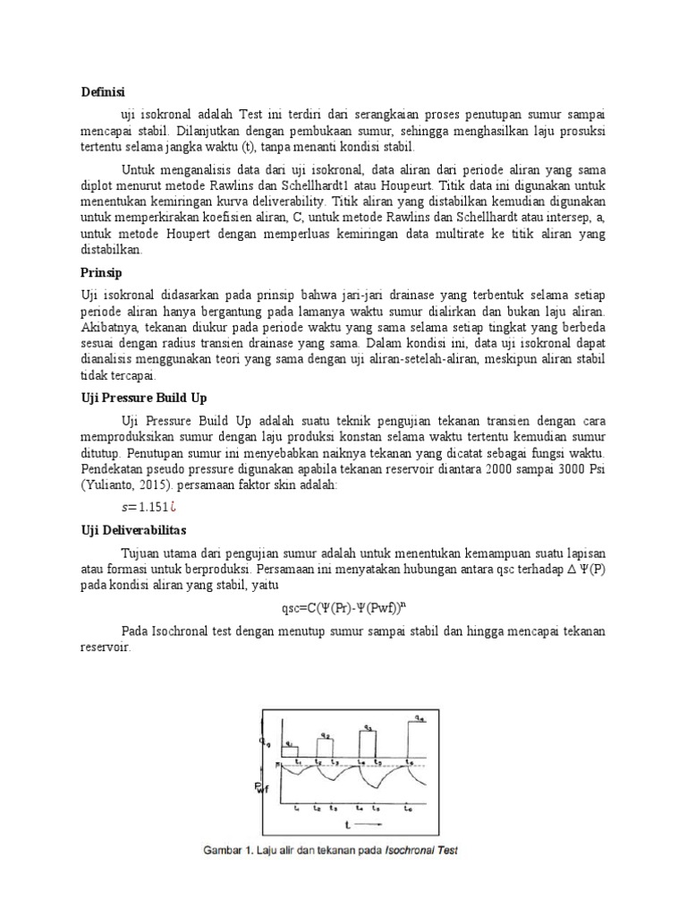 Uji Isokronal dan Analisis Reservoir | PDF