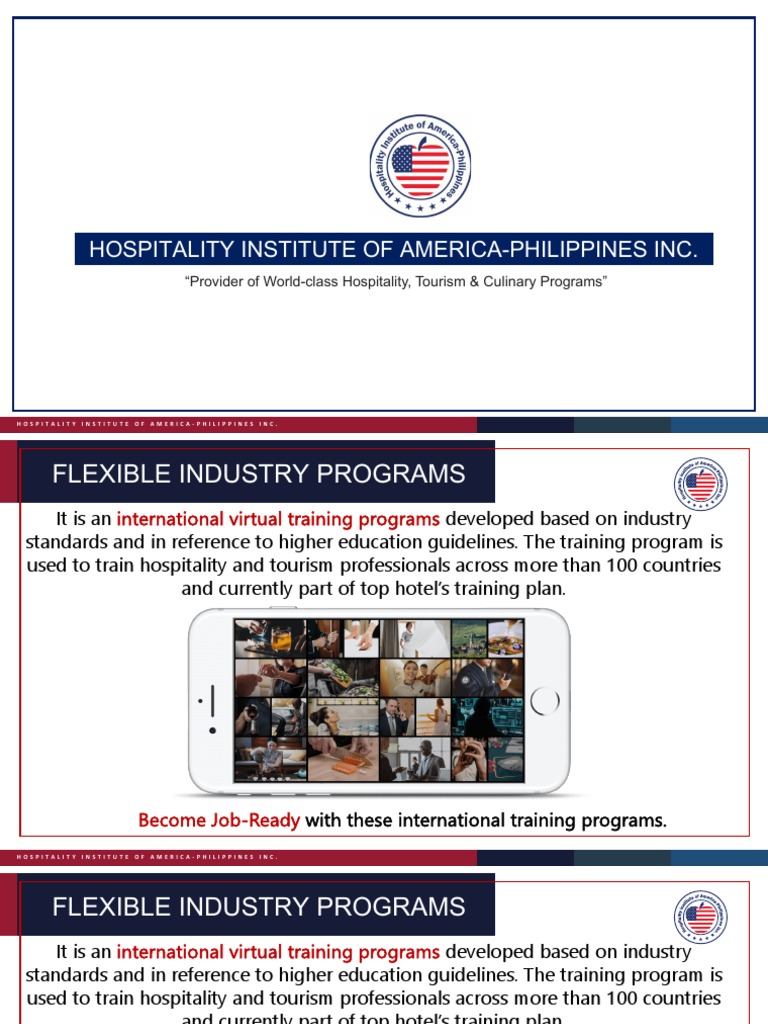 Hospitality Institute of America-Philippines Inc.: "Provider of World ...