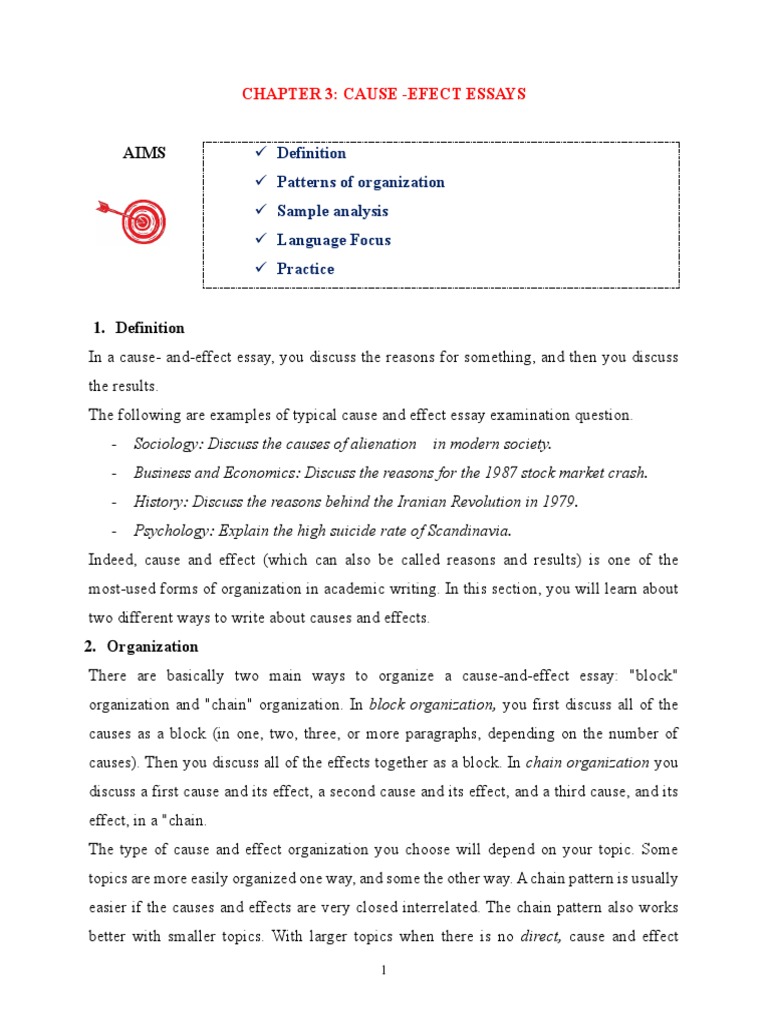 Chapter 3 - Cause - Effect Essay | PDF | Adolescence | Speed Limit
