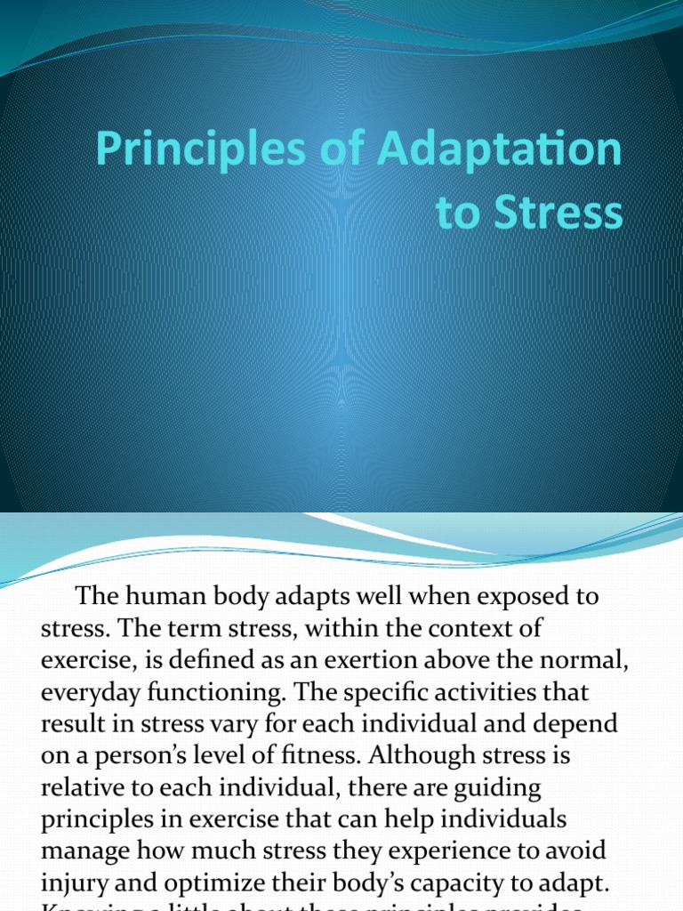 Principles of Adaptation To Stress | PDF | Physical Fitness | Stress ...