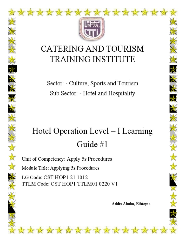Applying 5S Procedures in Hospitality | PDF | Safety | Production And ...