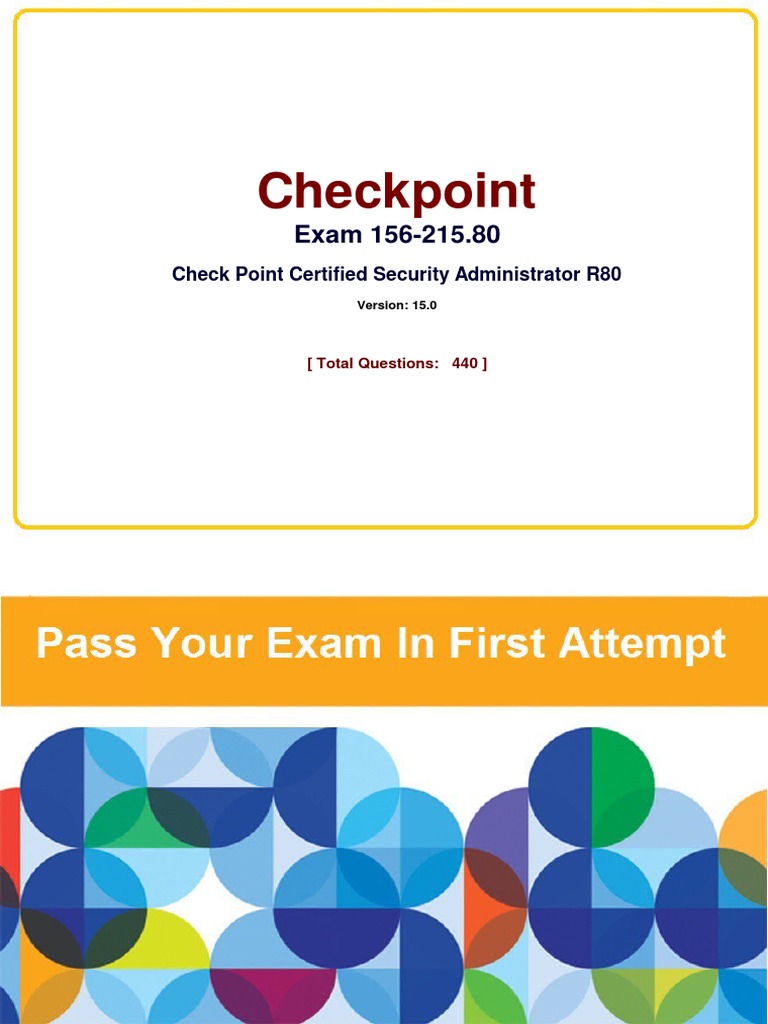 Checkpoint: Exam 156-215.80 | PDF | Computer Network | Virtual Private ...