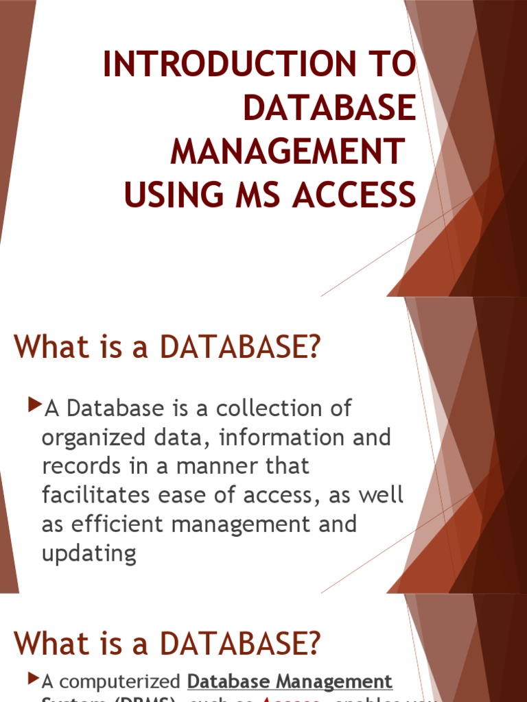 1 Introduction To Database Management | PDF | Databases | Relational Database