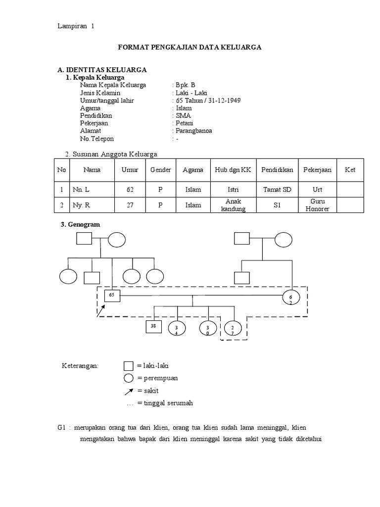 Contoh Pengisian Askep Keluarga | PDF | Kesehatan Holistik