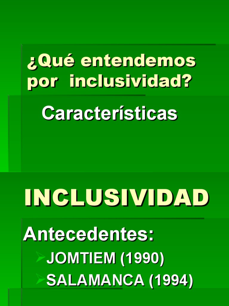 Concepto de Inclusividad | PDF | Teoría de la educación | Comunicación