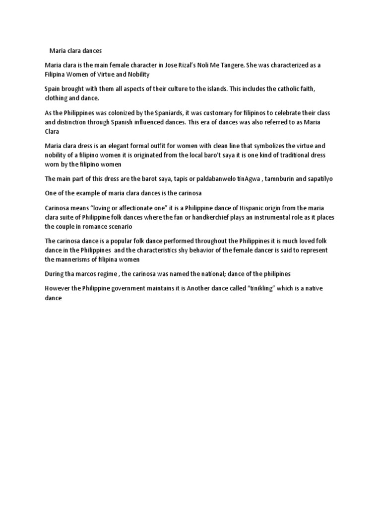 Maria Clara Dances | PDF