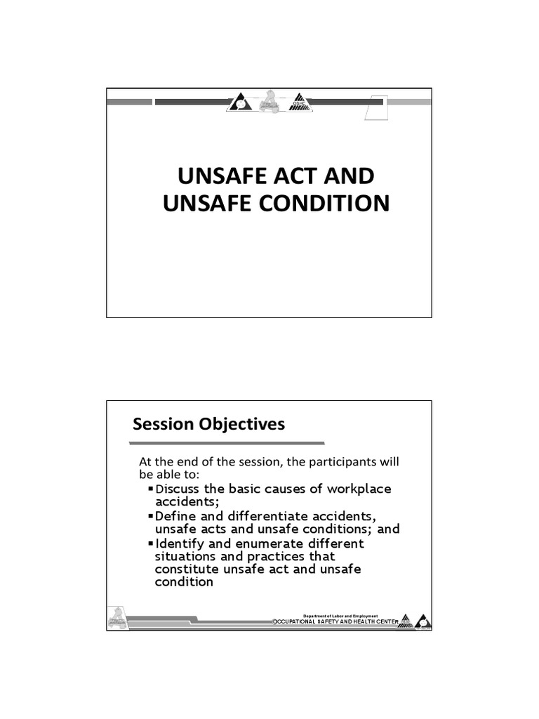 Unsafe Act & Unsafe Condition | PDF | Occupational Safety And Health ...