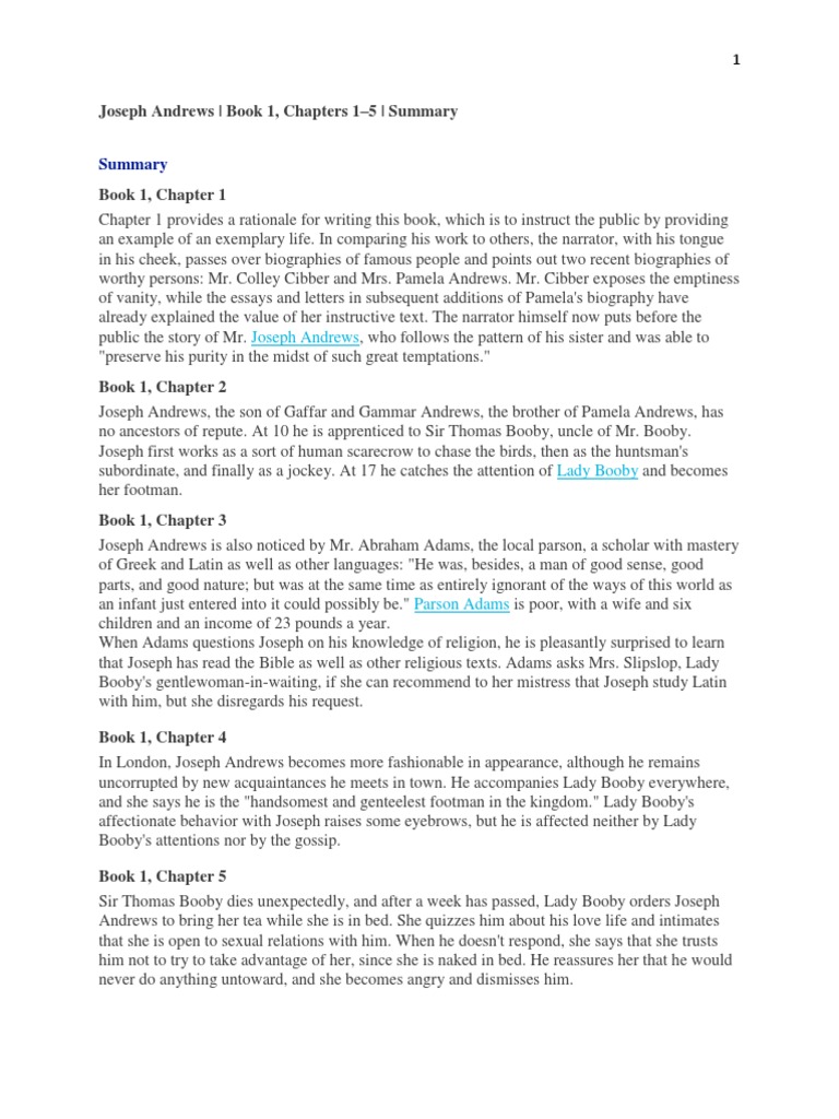 Book 1, Chapters 1-5 Summary | PDF