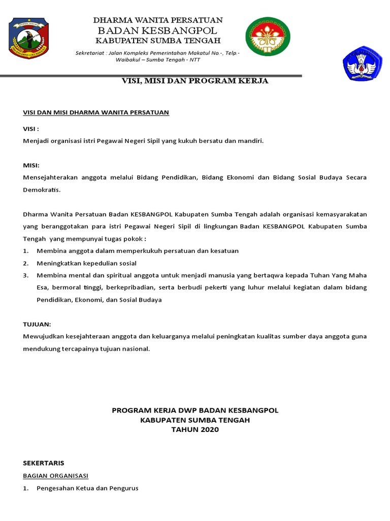 Program Kerja DWP | PDF