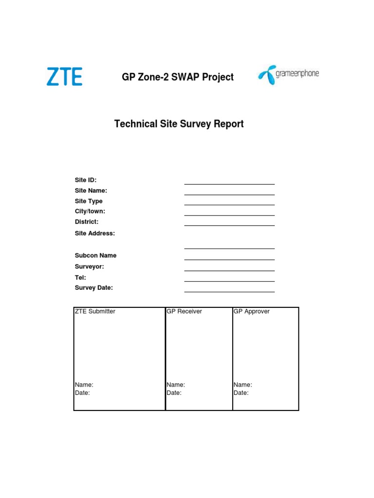 Technical Site Survey Report for the Proposed GP Zone-2 SWAP Project at ...